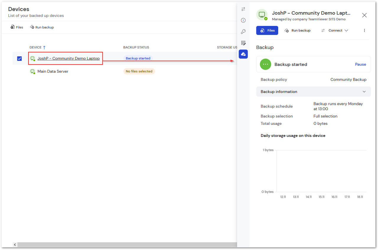 Get started with TeamViewer Backup